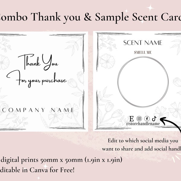 Scent Sample Card - Etsy