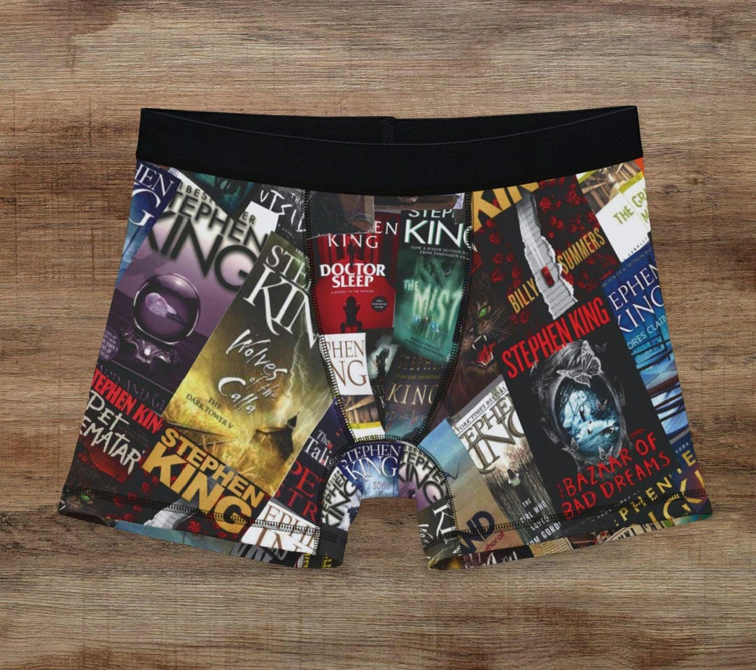 Stephen King Boxers, Men's Stephen King Book Covers Boxer Briefs, Fun ...