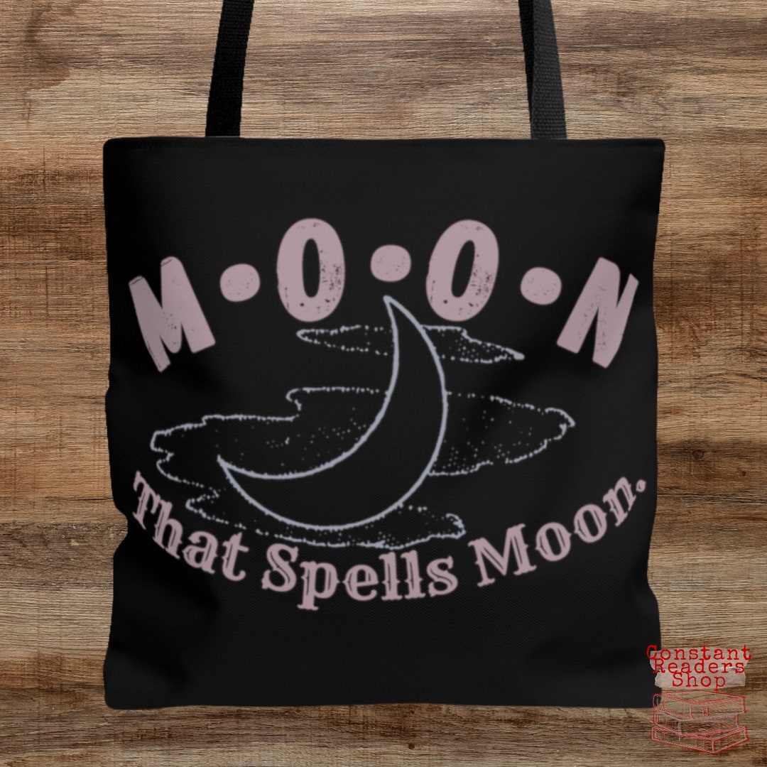 Moon That Spells Moon Tote Bag, Stephen King Fan Gift for Bibliophile ...