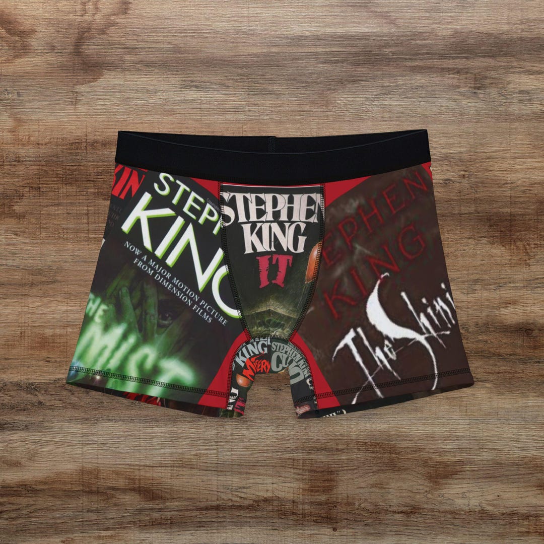 Personalized Stephen King Boxers, Men's Stephen King Book Covers Boxer ...