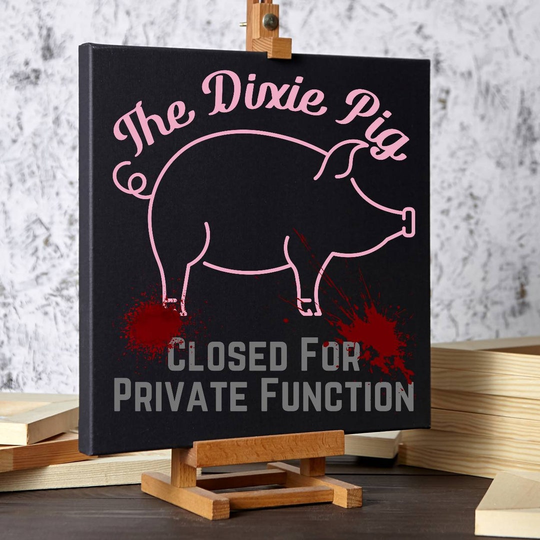 The Dixie Pig Canvas Sign, Stephen King Fan Gift, Dark Tower Kitchen ...