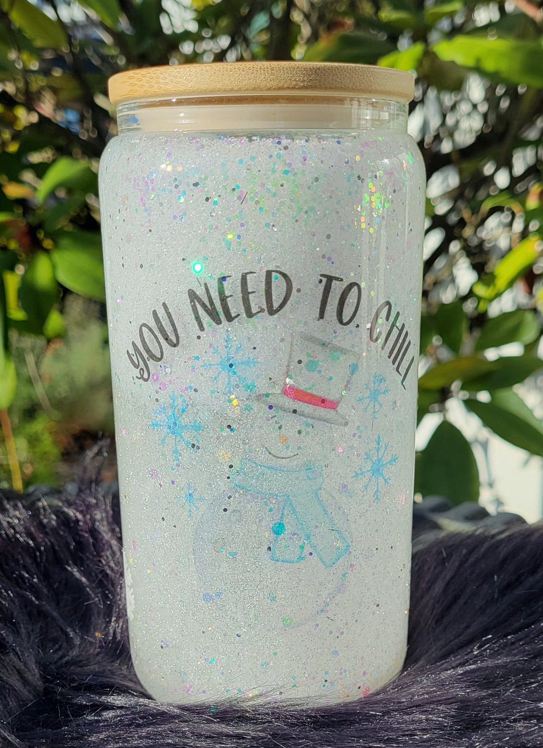 Libby Glass Snowman Snow Globe 16oz , Winter Theme Snowflakes - Etsy UK