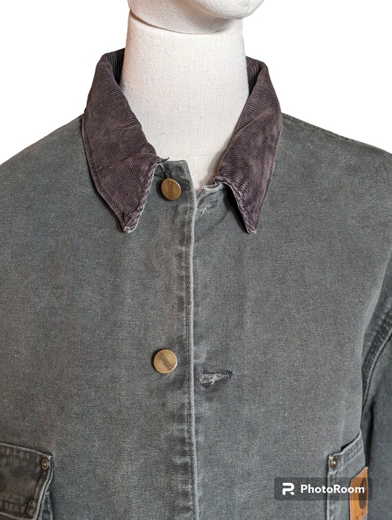 Carhartt Vintage Green Chore Coat Blanket Lined Cord… - Gem