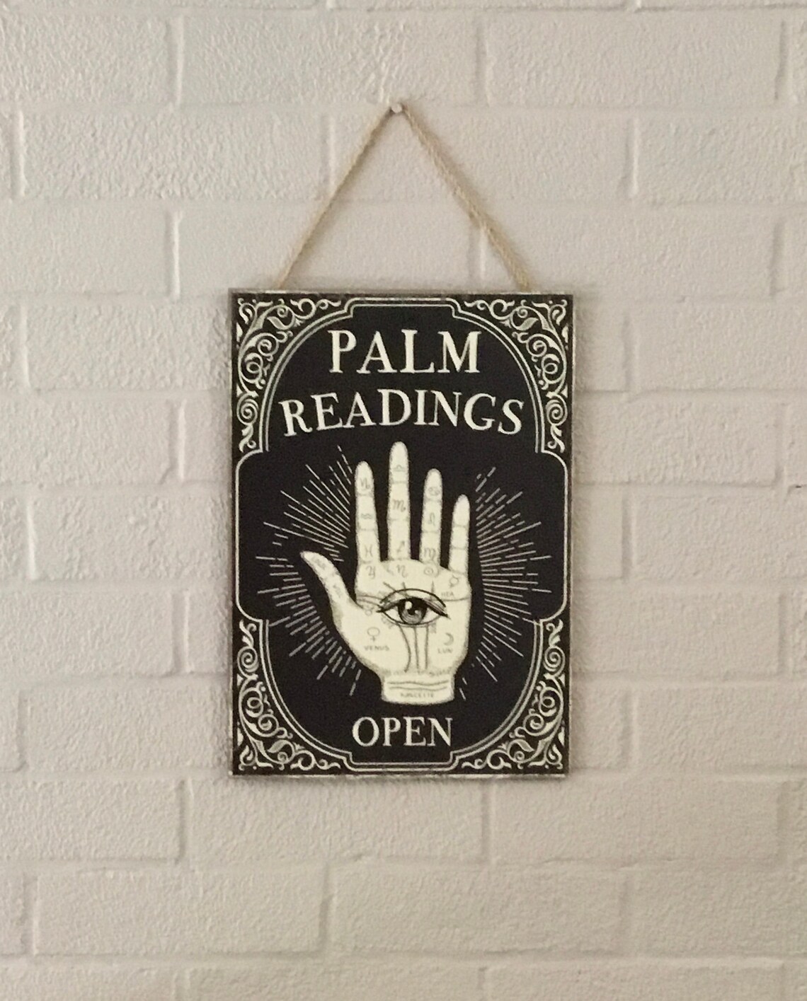 Palm Reading Sign Wall Hanger or Wall Plaque Sign for Wreath - Etsy
