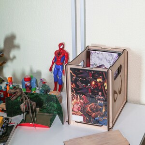 Comic Book Storage With Display Box Store Comics Eco Friendly, Wood Box ...