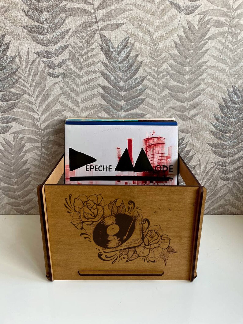 Record Holder Wood Storage Box Record Storage Crate Vinyl - Etsy