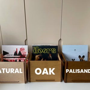 Record Holder, Wood Storage Box, Record Storage Crate, Vinyl Record ...