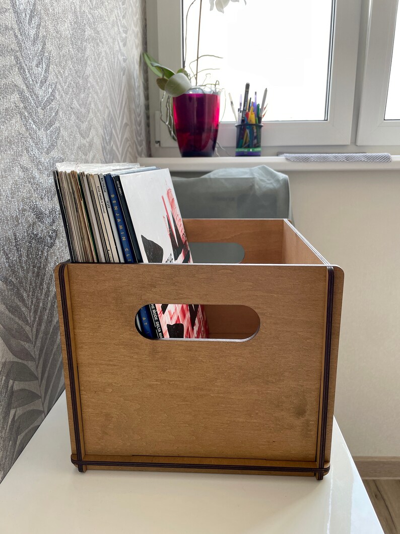 Record Holder Wood Storage Box Record Storage Crate Vinyl - Etsy