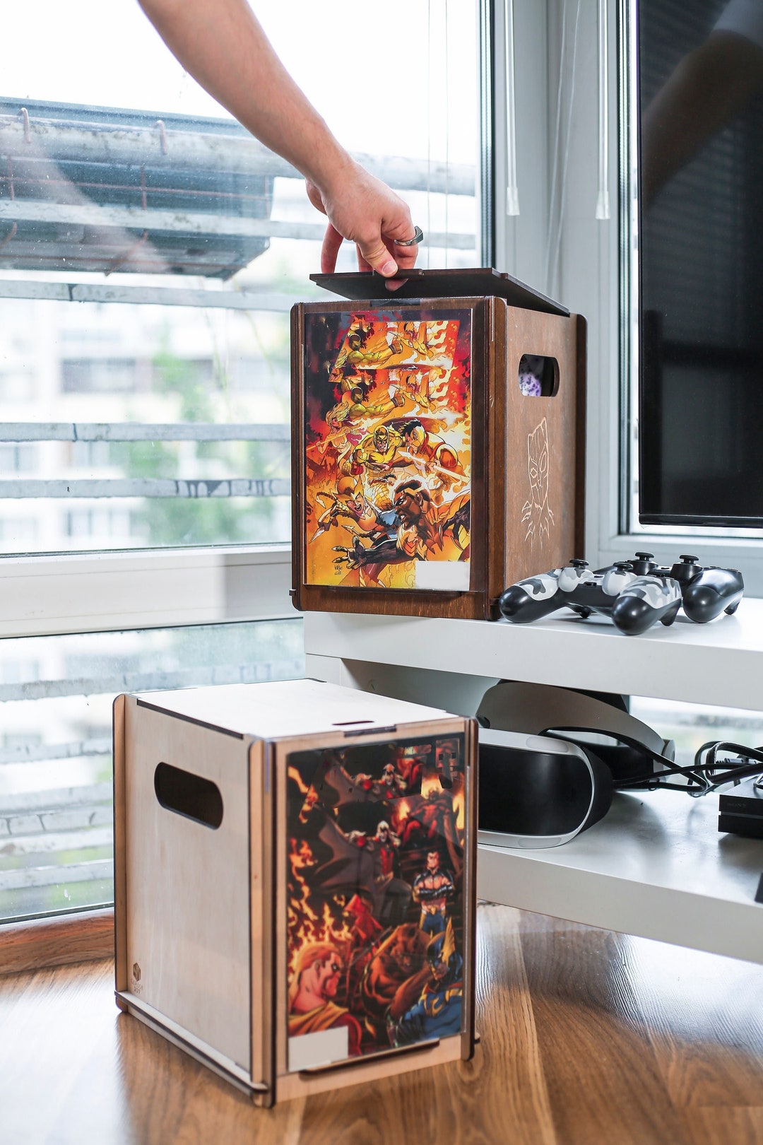 Comic Book Storage With Display Box Store Comics Eco Friendly, Wood Box ...