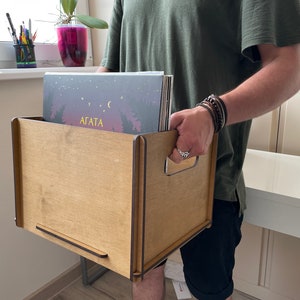 Wooden DIY Storage Box for Everything, DIY Record Storage Box for LPS ...