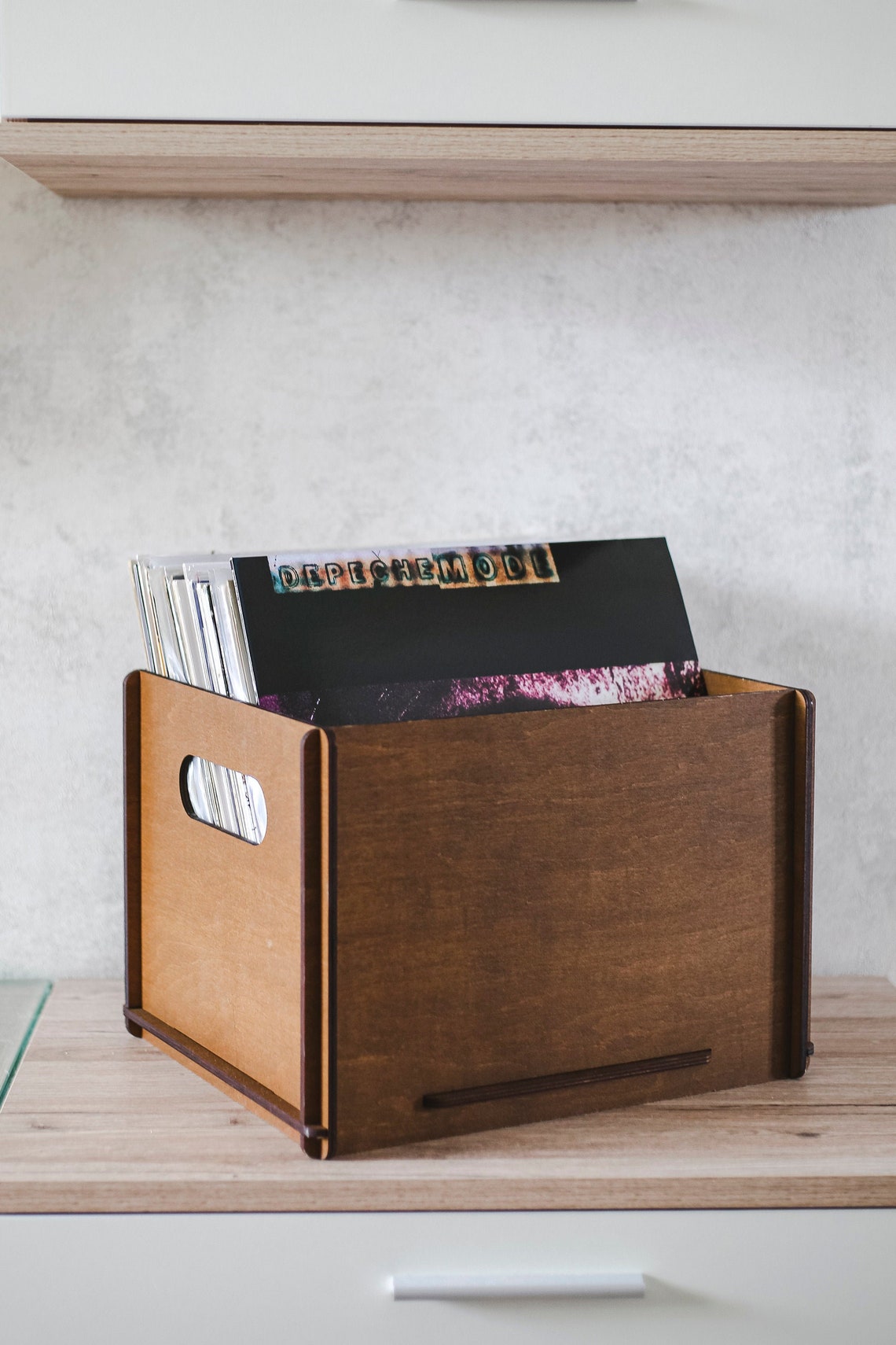 Record Storage Crate Vinyl Record Organizer Wood Storage Box - Etsy