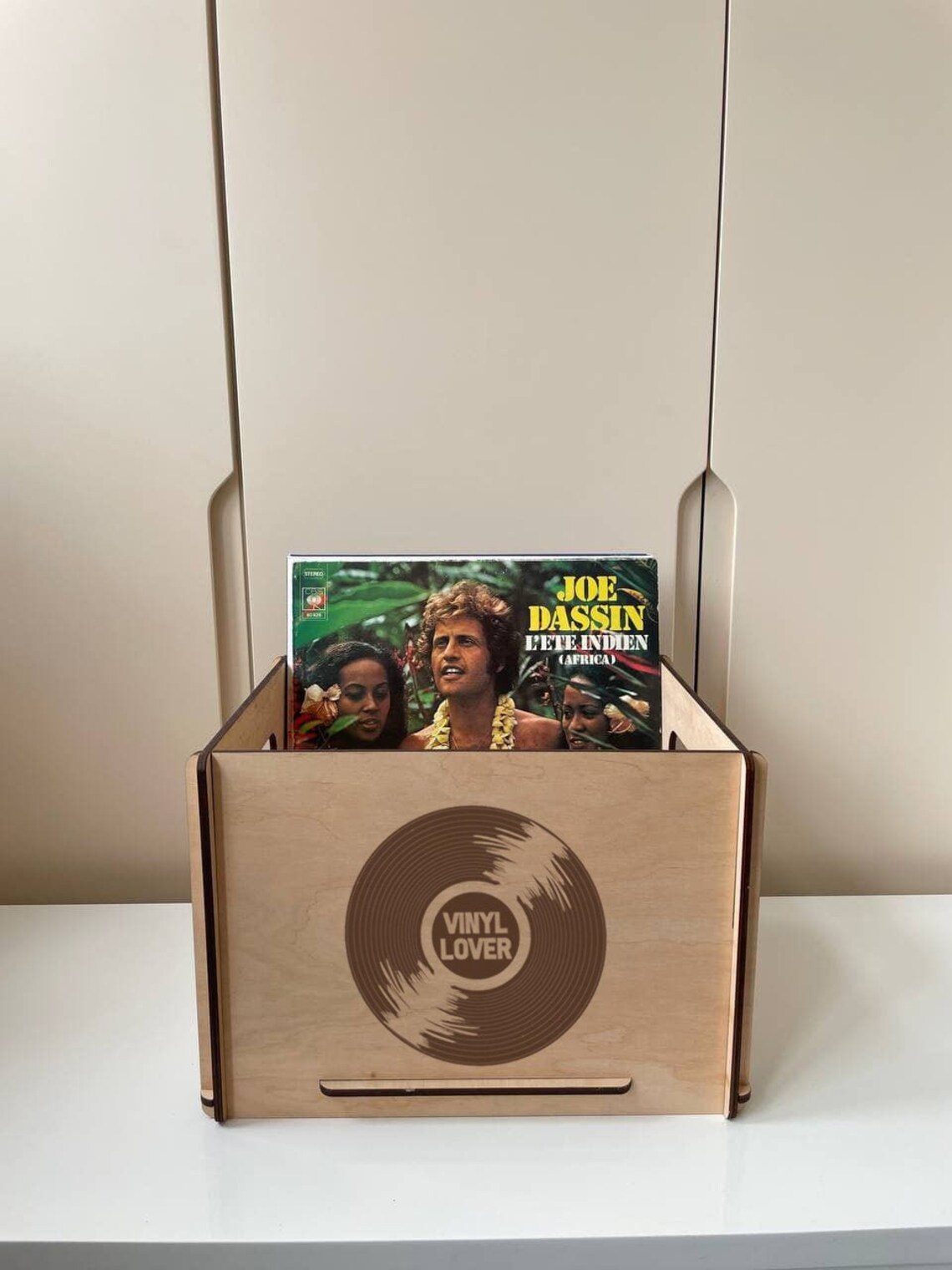 Vinyl record organizer Personalized Record storage crate Wood | Etsy