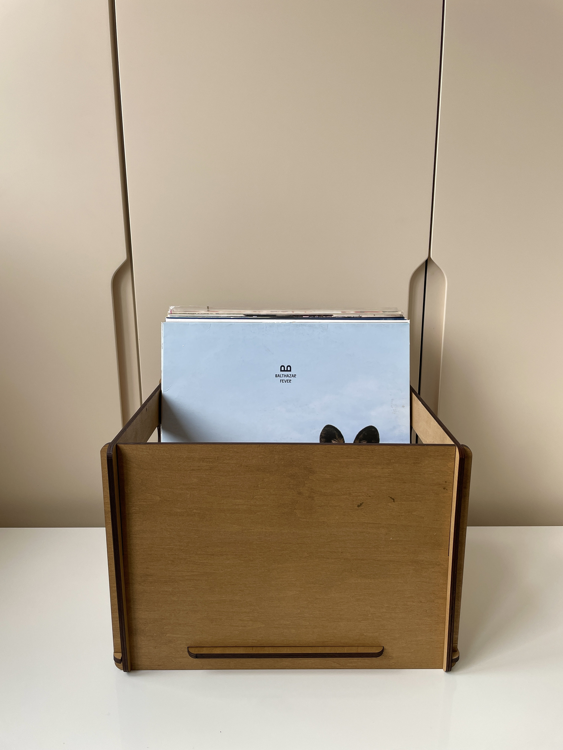 Record storage crate Vinyl record organizer Wood storage box | Etsy