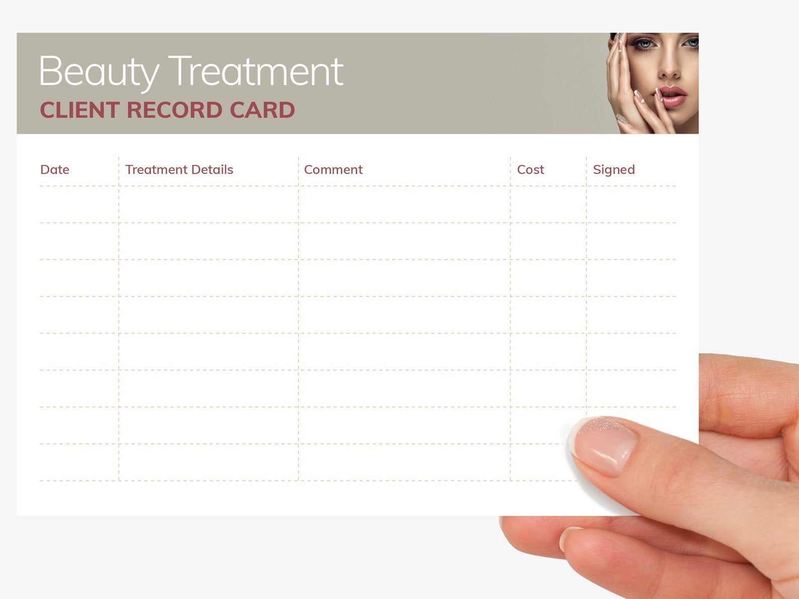 Beauty Client Record Cards Treatment Consultation Forms for - Etsy.de