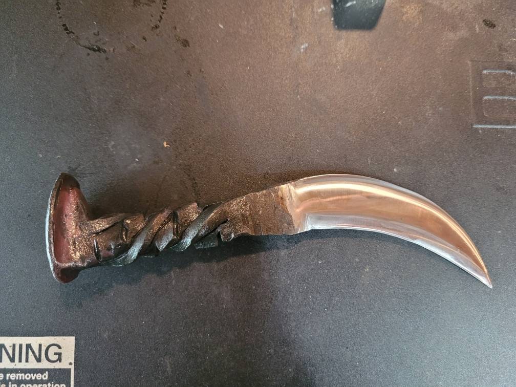 Handforged Railroad Spike Karambit - Etsy