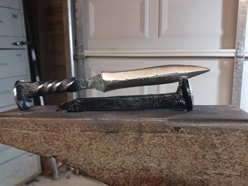 Handforged Railroad Spike Dagger Knife - Etsy