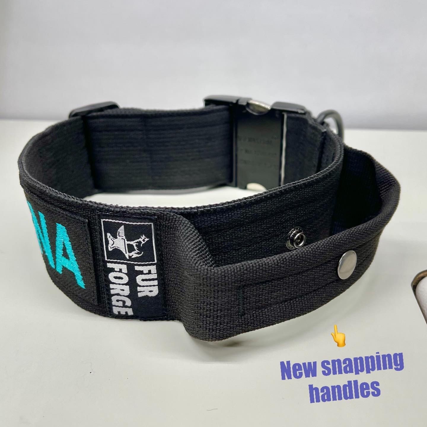 Tactical Dog Collar 2 Wide With Handle.personalized Name | Etsy