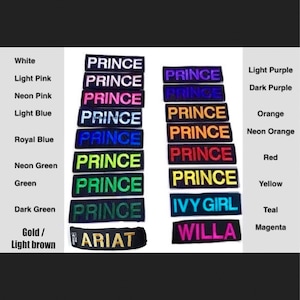 Custom 1.5” Patches Embroidered Both Name and Phone Number With Hook ...