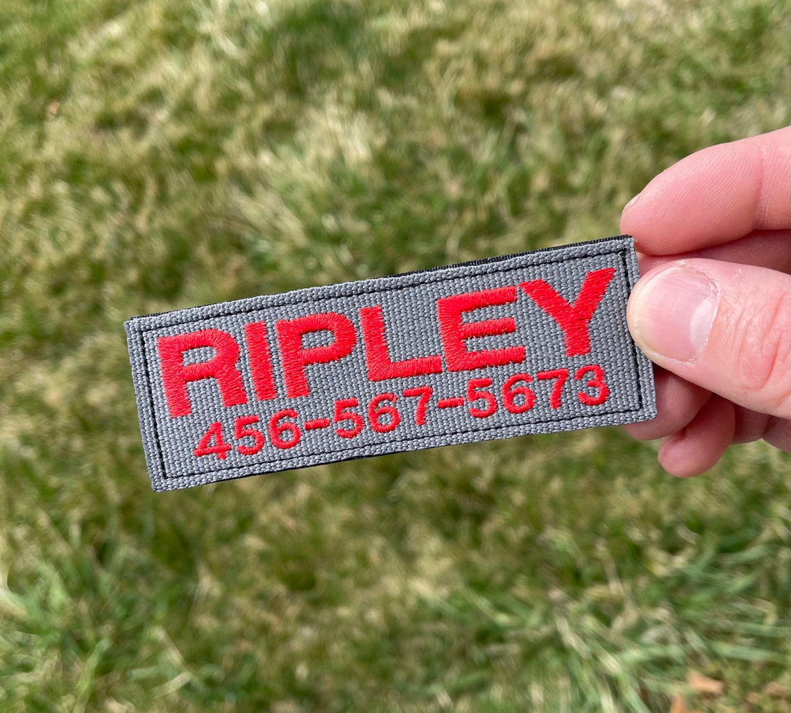 Custom 1.5 Patches Embroidered Both Name and Phone Number - Etsy