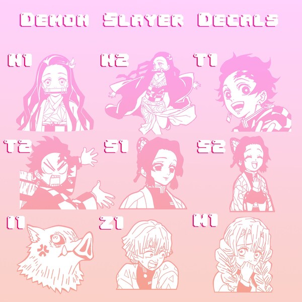Demon Slayer Laptop Sticker - Etsy