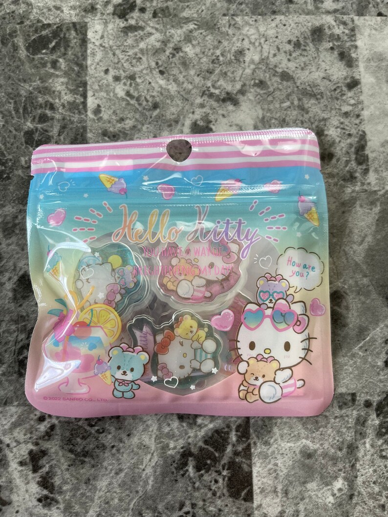 Cute Kawaii Summer Puffy Flake Stickers From Japan 32 Pieces - Etsy