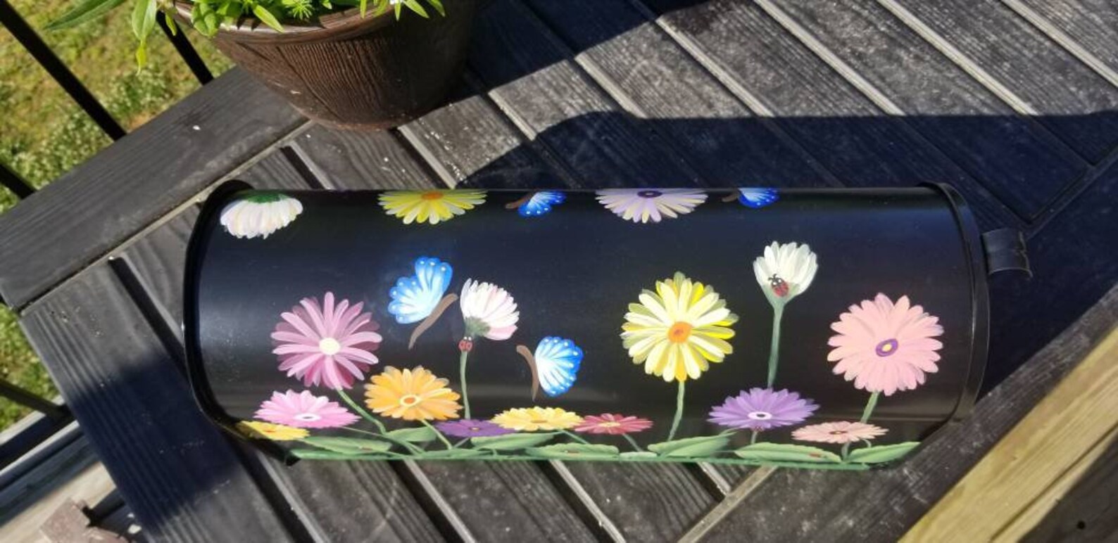 Wild & Colorful Gerber Daisies Hand Painted Mailbox - Etsy
