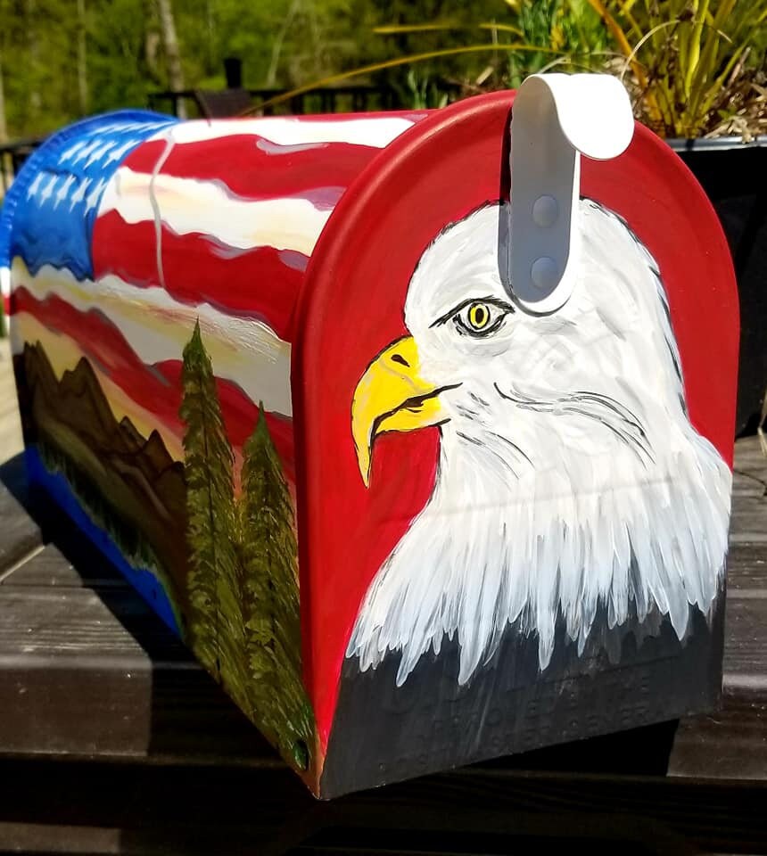 Hand Painted Mailbox, Eagle, Let Freedom Ring - Etsy