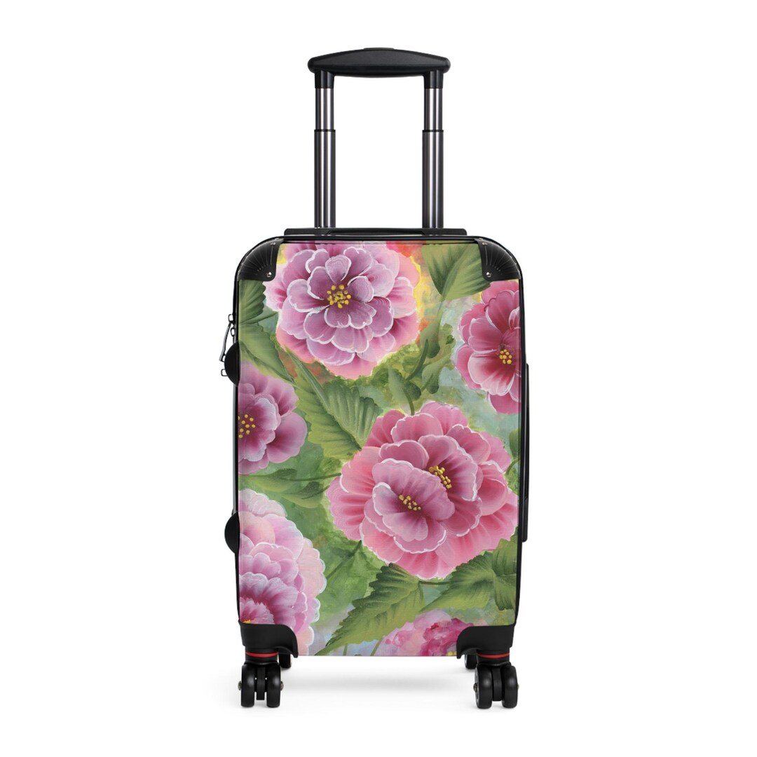 Floral Suitcase - Stylish Luggage for Travelers, Flower Design, Travel ...