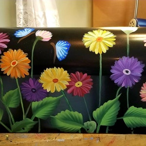 Wild & Colorful Gerber Daisies Hand Painted Mailbox - Etsy
