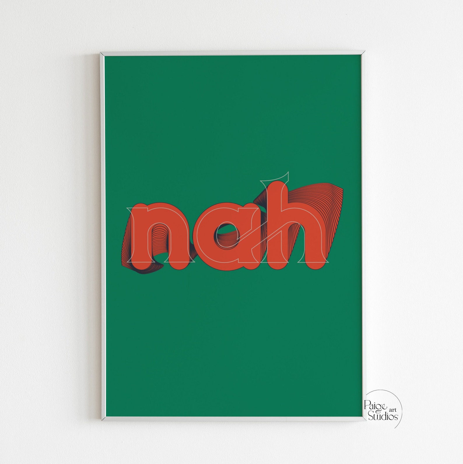 Nah No Downloadable Art Retro Art Printable Wall Art Self - Etsy