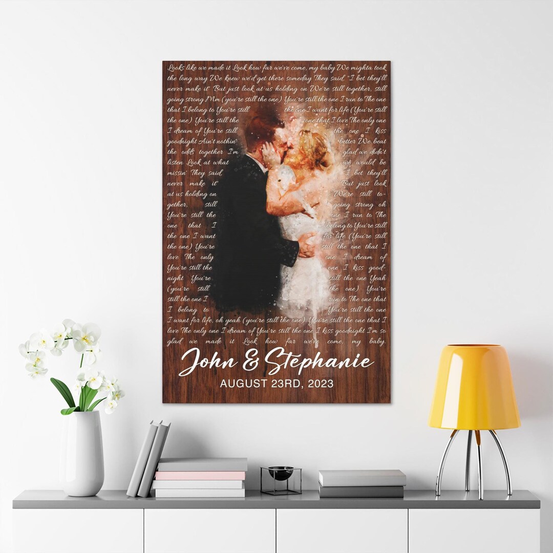 Custom Art Print From Photo, Couple Portrait Gift for Wedding ...