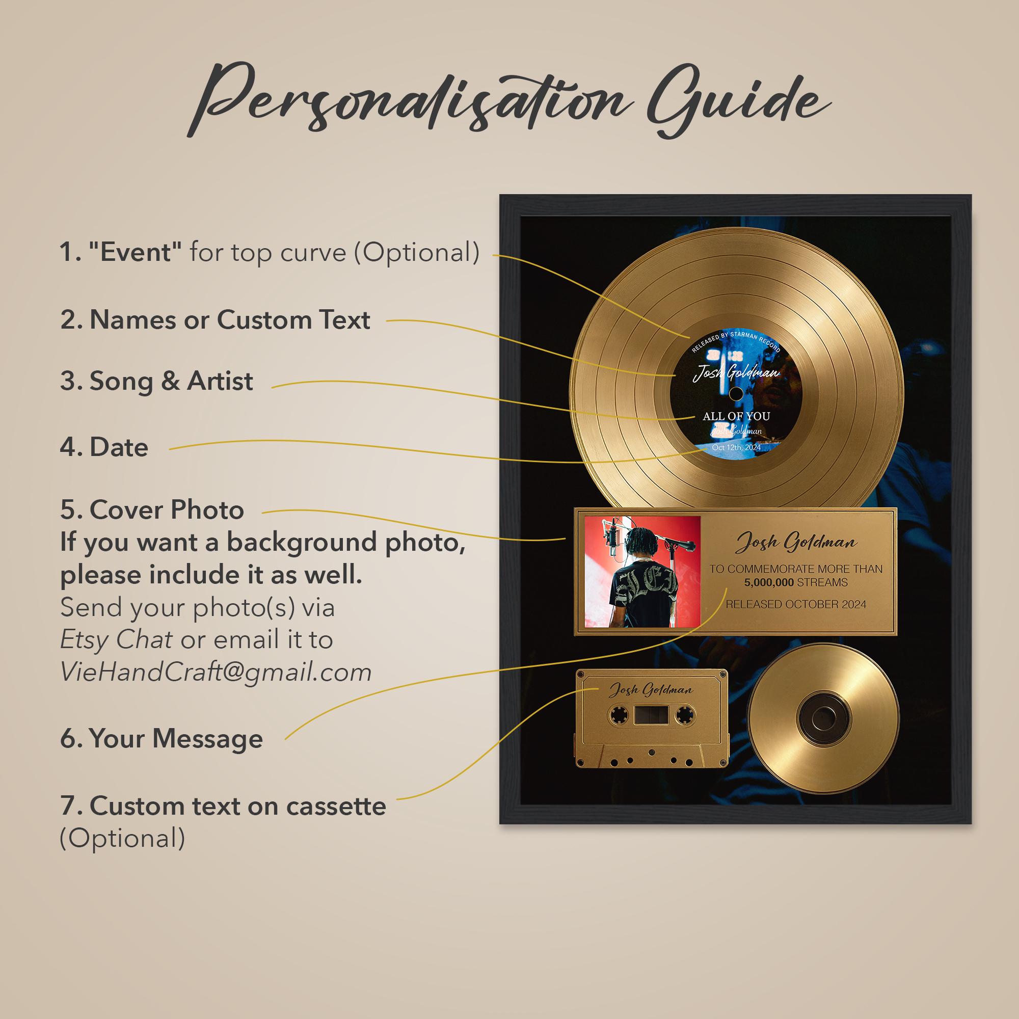 Personalized Music Award Plaque, Custom Plaque, Music Award, Frame ...