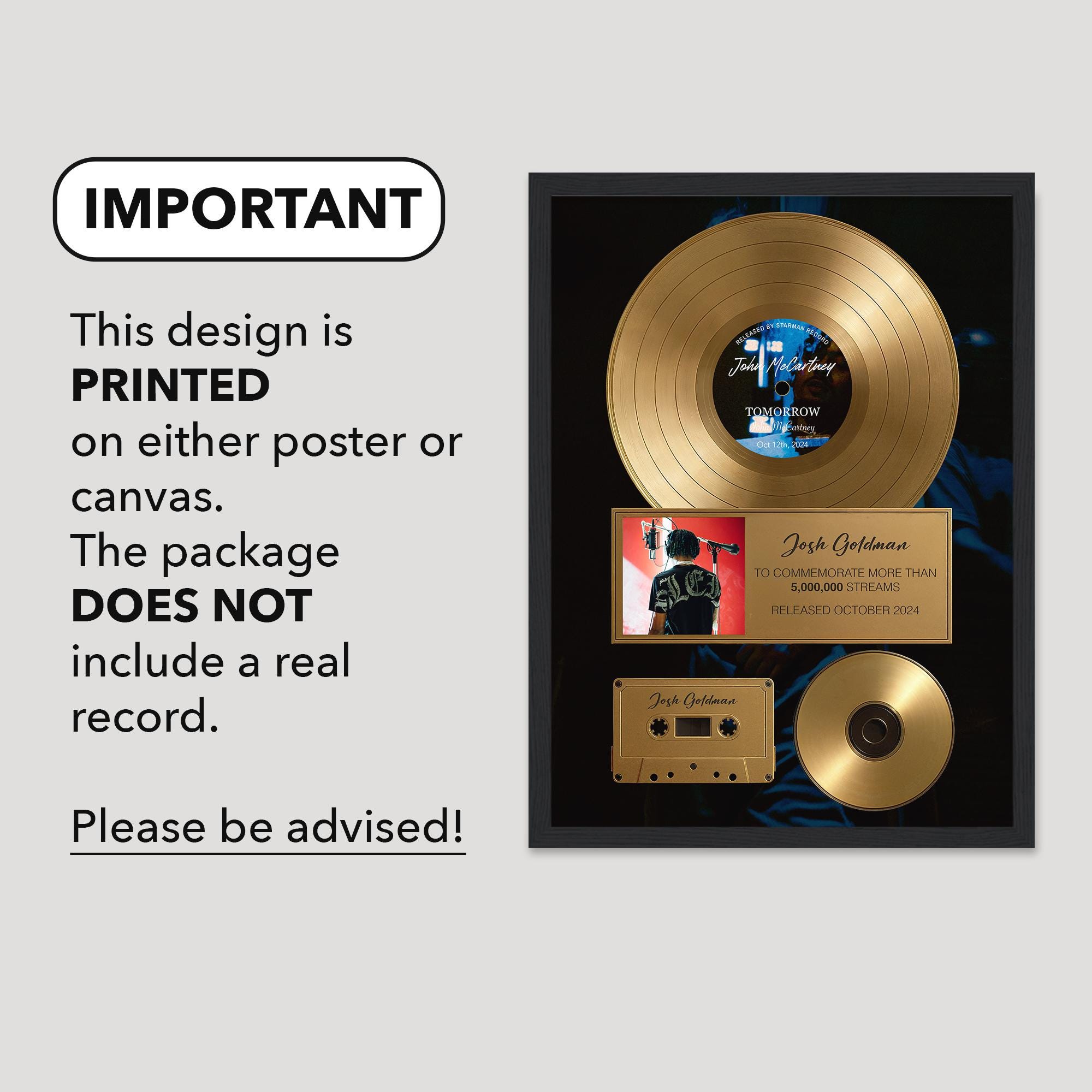 Personalized Music Award Plaque, Custom Plaque, Music Award, Frame ...