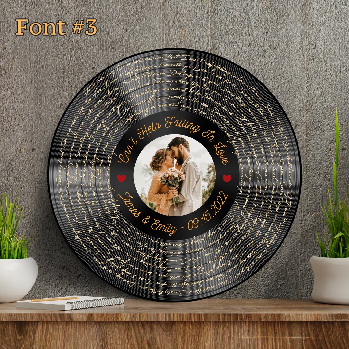 Personalized Wedding Gift Vinyl Record Song Lyrics for Him - Etsy