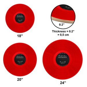 Personalized Wedding Guest Book Alternative, Custom Red Record Vinyl ...