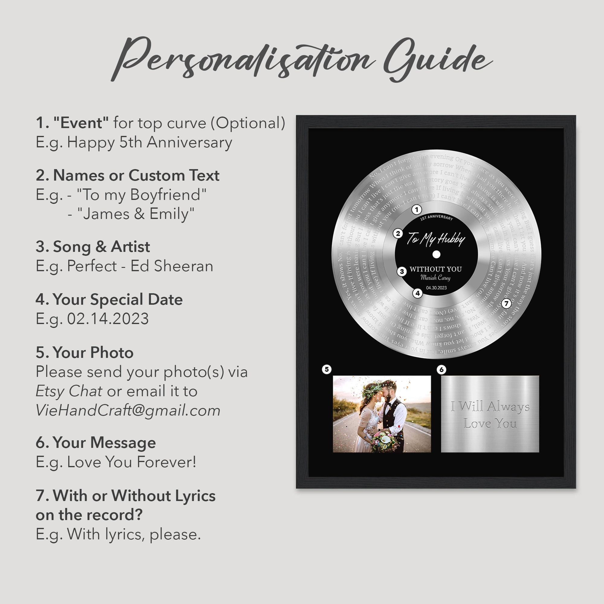 Personalized Plaque, Custom Plaque, Vinyl Record Plaque, Framed Poster ...