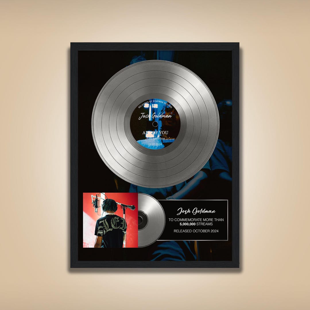 Music Award Plaque, Vinyl Award, Custom Plaque, Vinyl Record Plaque ...