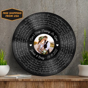 Personalized Wedding Gift Vinyl Record Song Lyrics for Him - Etsy
