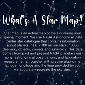 Star Map on Night Light Starry Night - Personalized Constellation Map ...