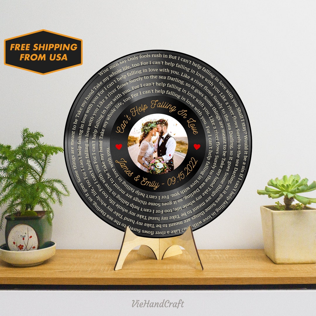 Personalized Wedding Gift Vinyl Record Song Lyrics for Him - Etsy