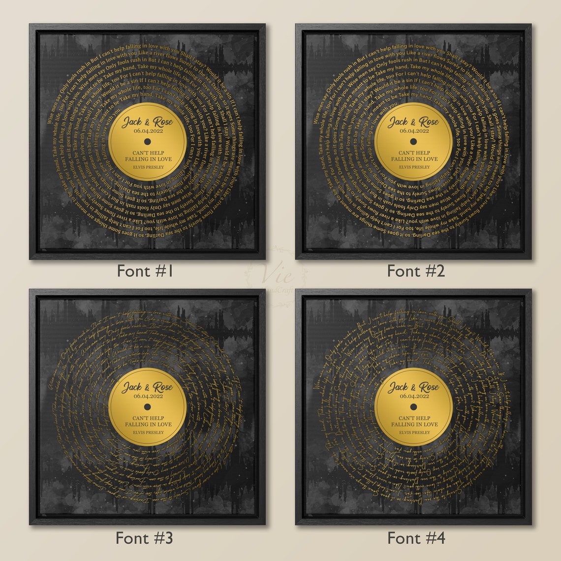 Personalized Wedding Gift, Vinyl Record Song Lyrics for Him, Gift for ...