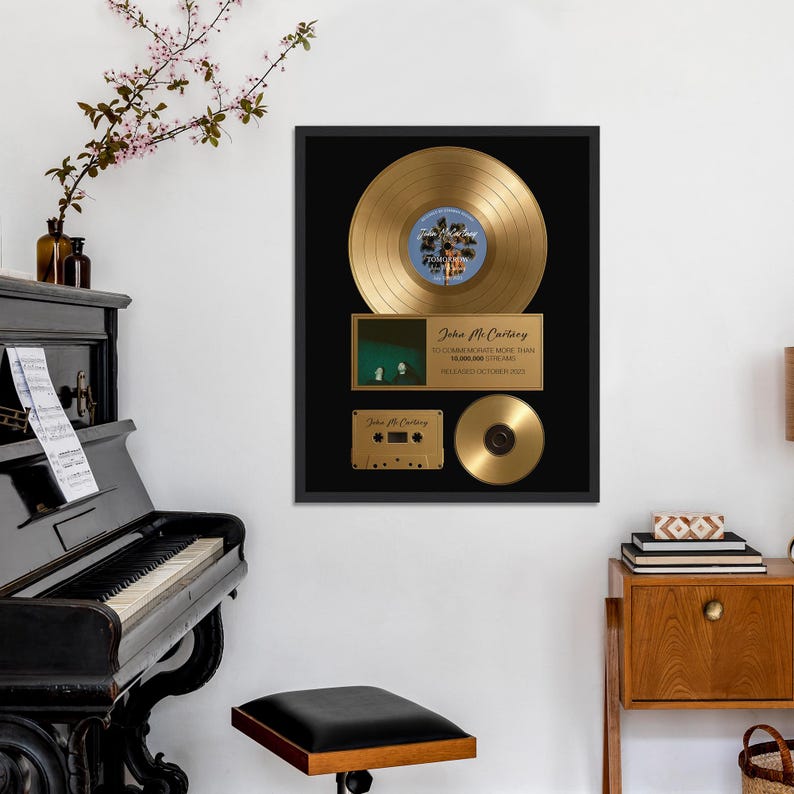 Personalized Music Award Plaque, Custom Plaque, Music Award, Frame ...