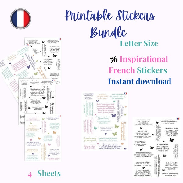 Sticker French Words - Etsy