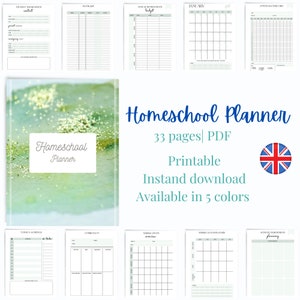 Undated Homeschool Planner Printable |20+ Pages| Digital PDF, Instant ...