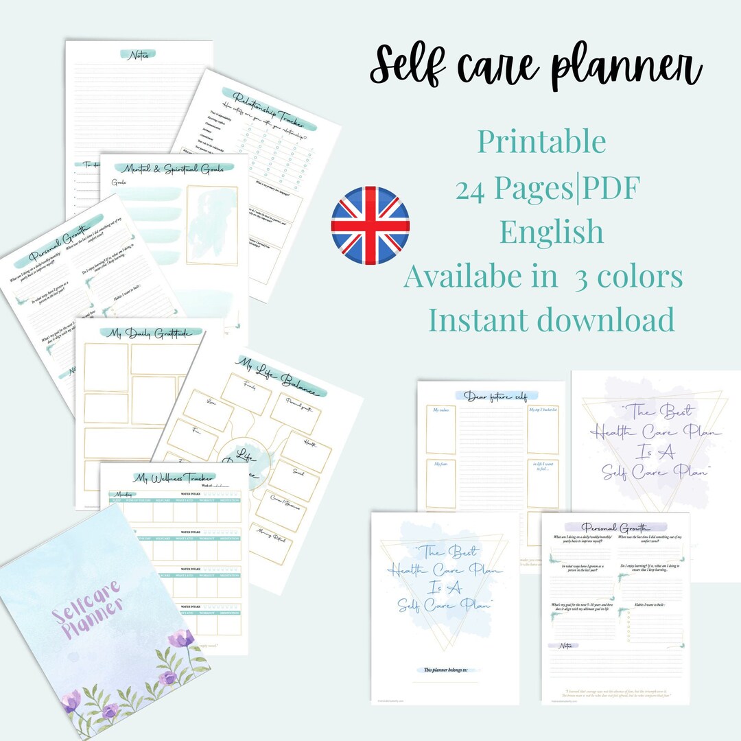 Emotional Wellness Planner | Self-care, Habit Tracker (PDF) - Etsy ...