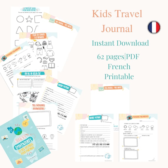 Travel Journal for Kids Kids Adventure Journal french - Etsy