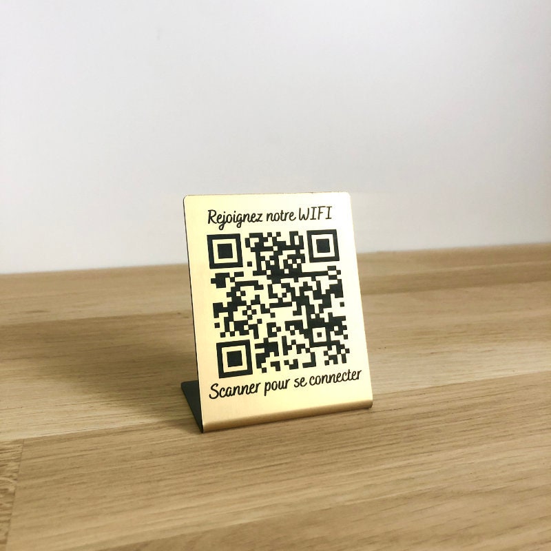 Custom QR Code WIFI Stand for Hotel, Airbnb, Gîtes, Bed and Breakfast ...