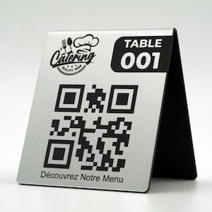Customizable Table Easel With QR Code, Logo and Table Number – Modern ...