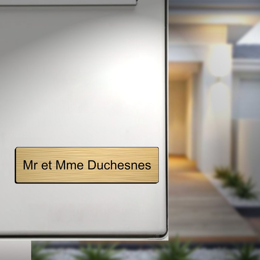 Personalized Engraved Plastic Mailbox Plaque – Adhesive, Standard Size ...