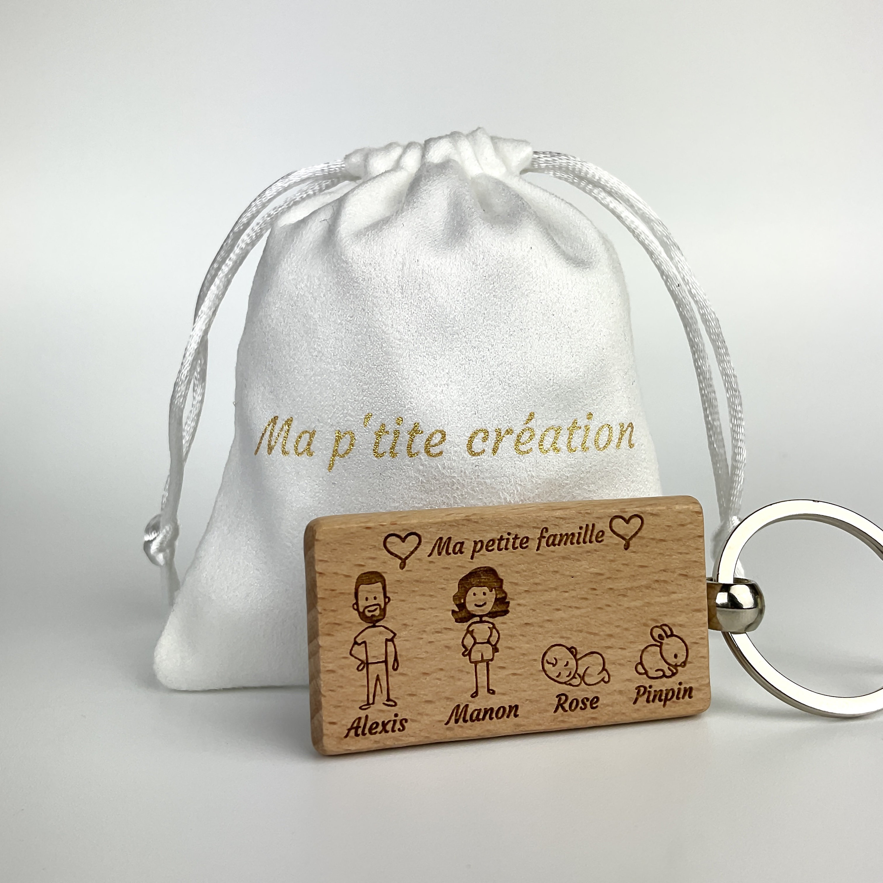 Personalised Wooden Family Key Ring Gift for Mum and Dad - Etsy